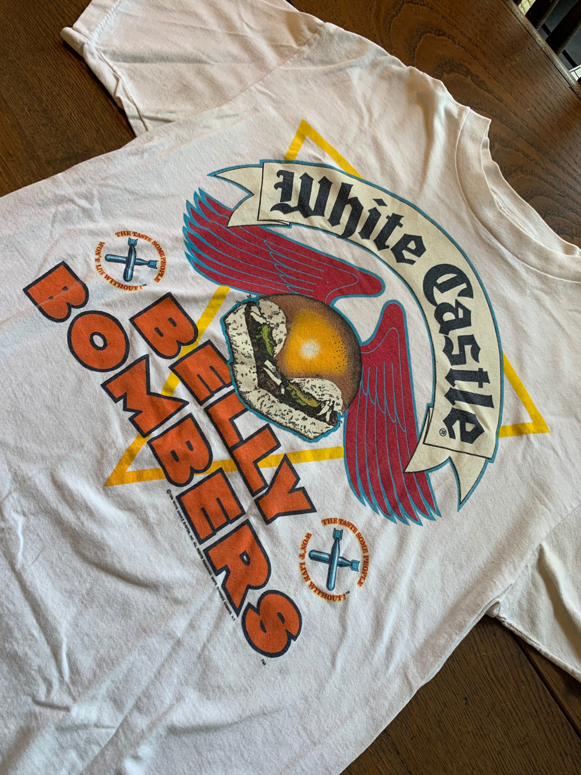 Vintage 80s White Castle Hamburger Belly Bombers T Shirt Size | Etsy