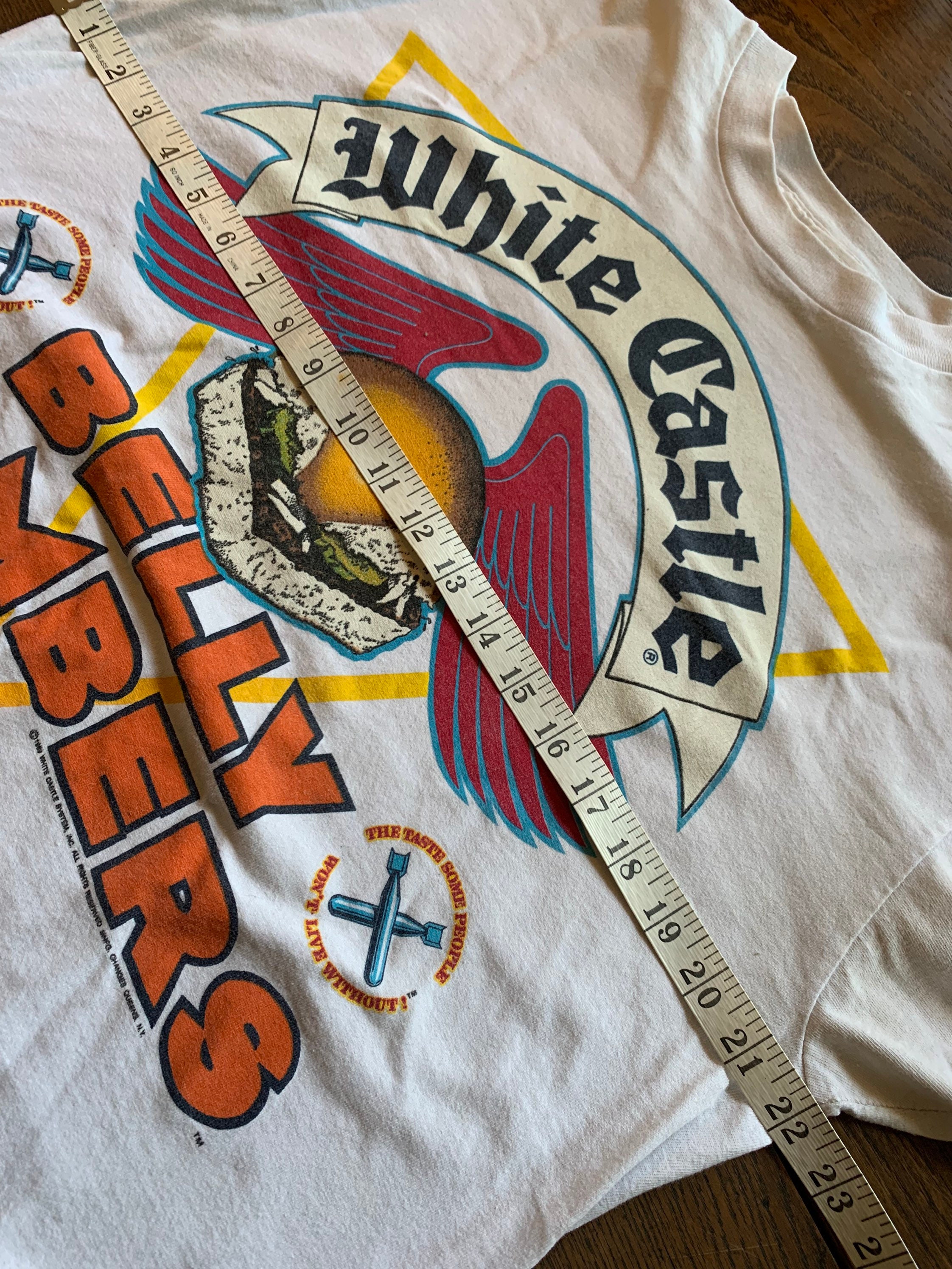 Vintage 80s White Castle Hamburger Belly Bombers T Shirt Size | Etsy