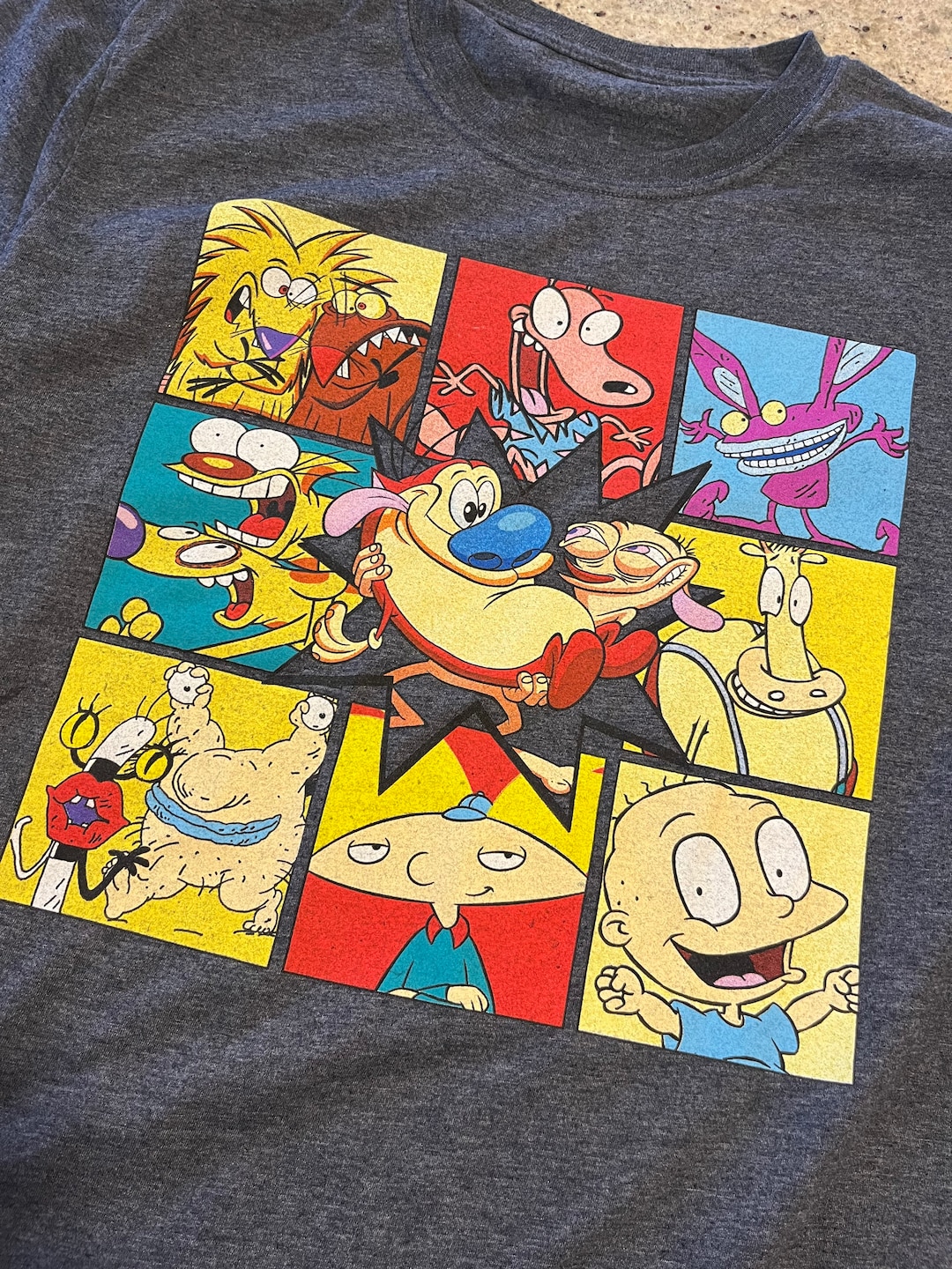 Nickelodeon Vintage Cartoon Shows T Shirt Fits Size Large / Medium ...