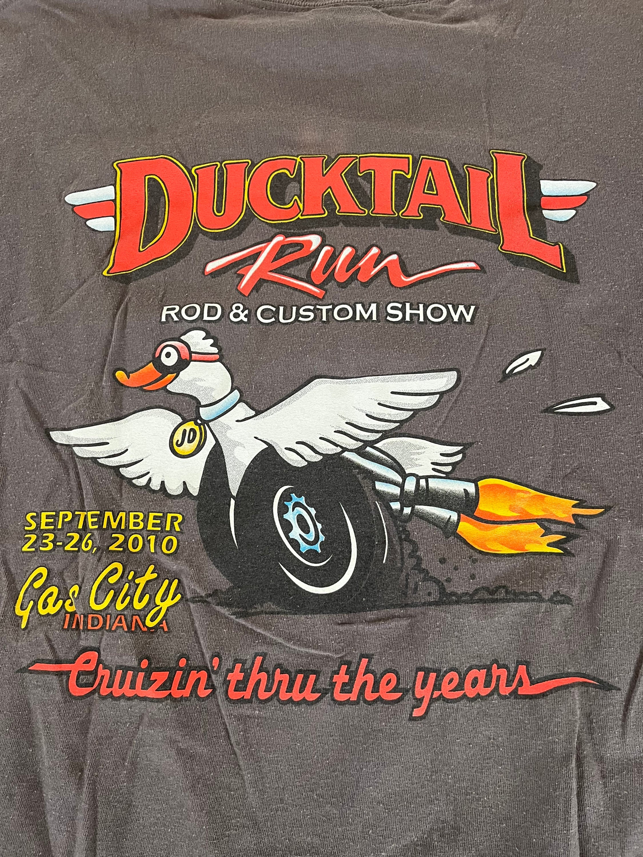 Ducktail Run Gas City Indiana 2010 Car Hot Rod Show T Shirt Size Large ...