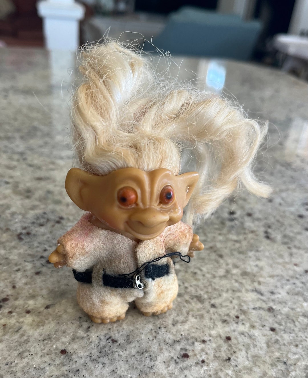 Vintage 1960s Dam Things Troll Doll With Outfit White Hair Orange Pink ...