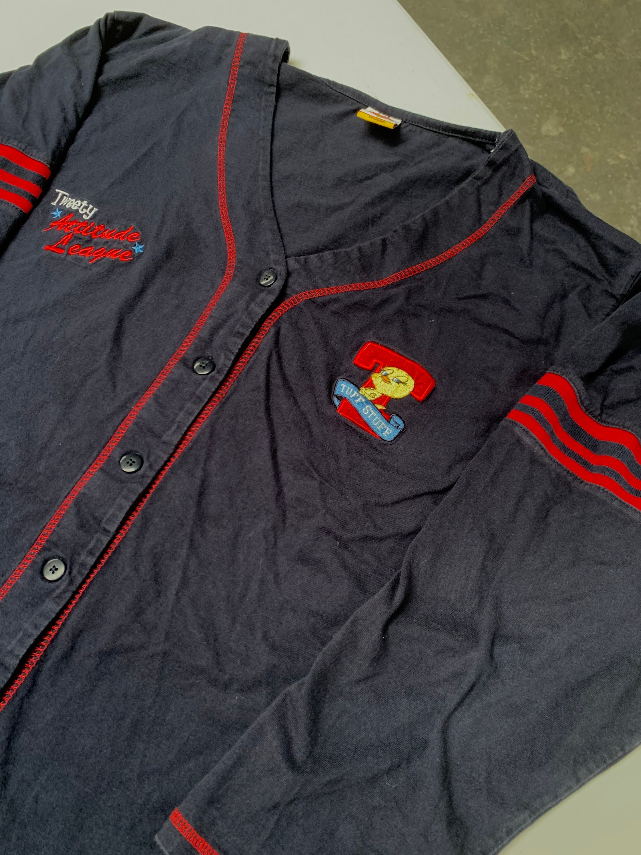 Vintage Tweety Bird Tuff Stuff Baseball Softball Jersey Size 2XL ...