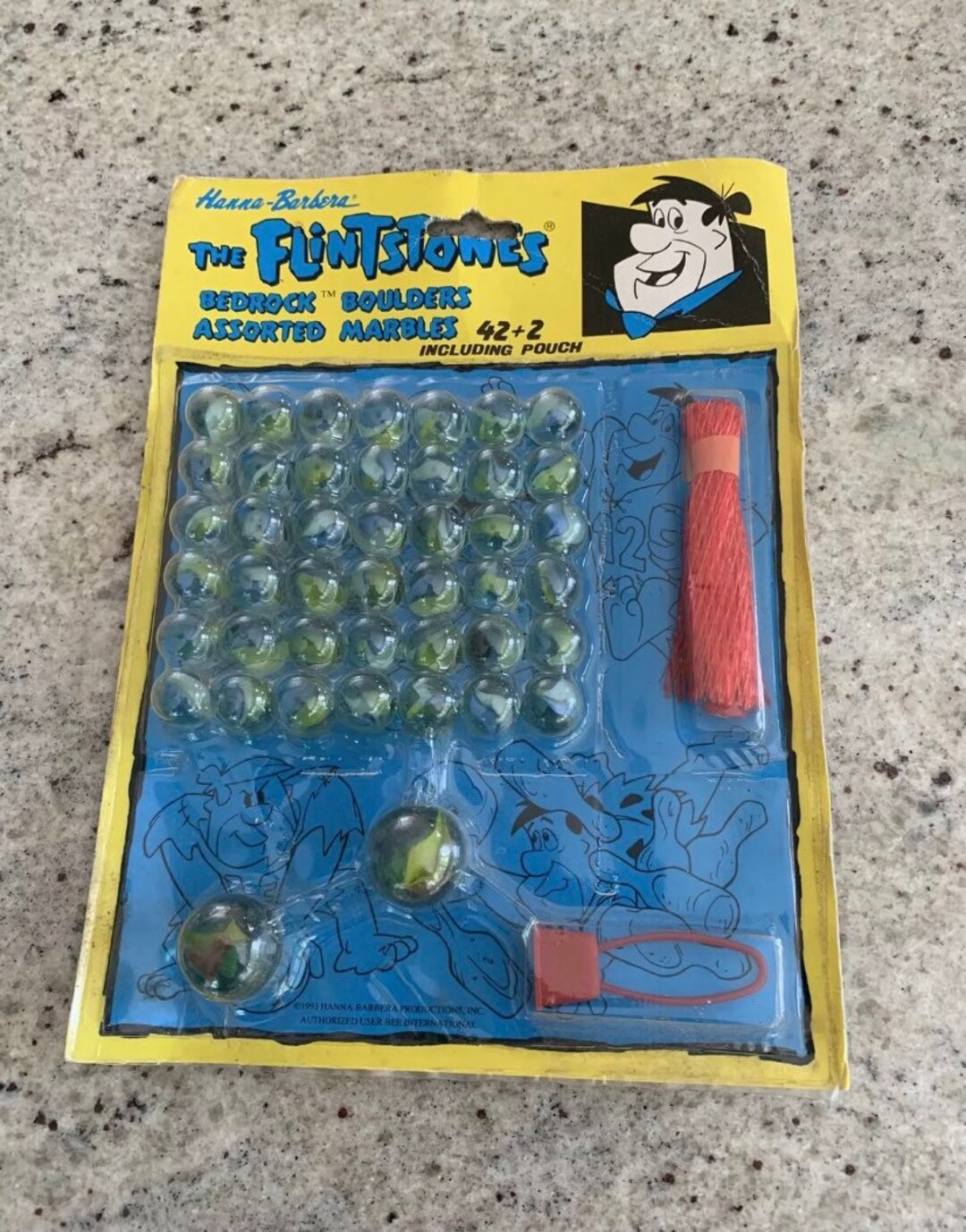 Vintage 90s Flintstones Cartoon Bedrock Boulders Marbles 42 + 2 W ...