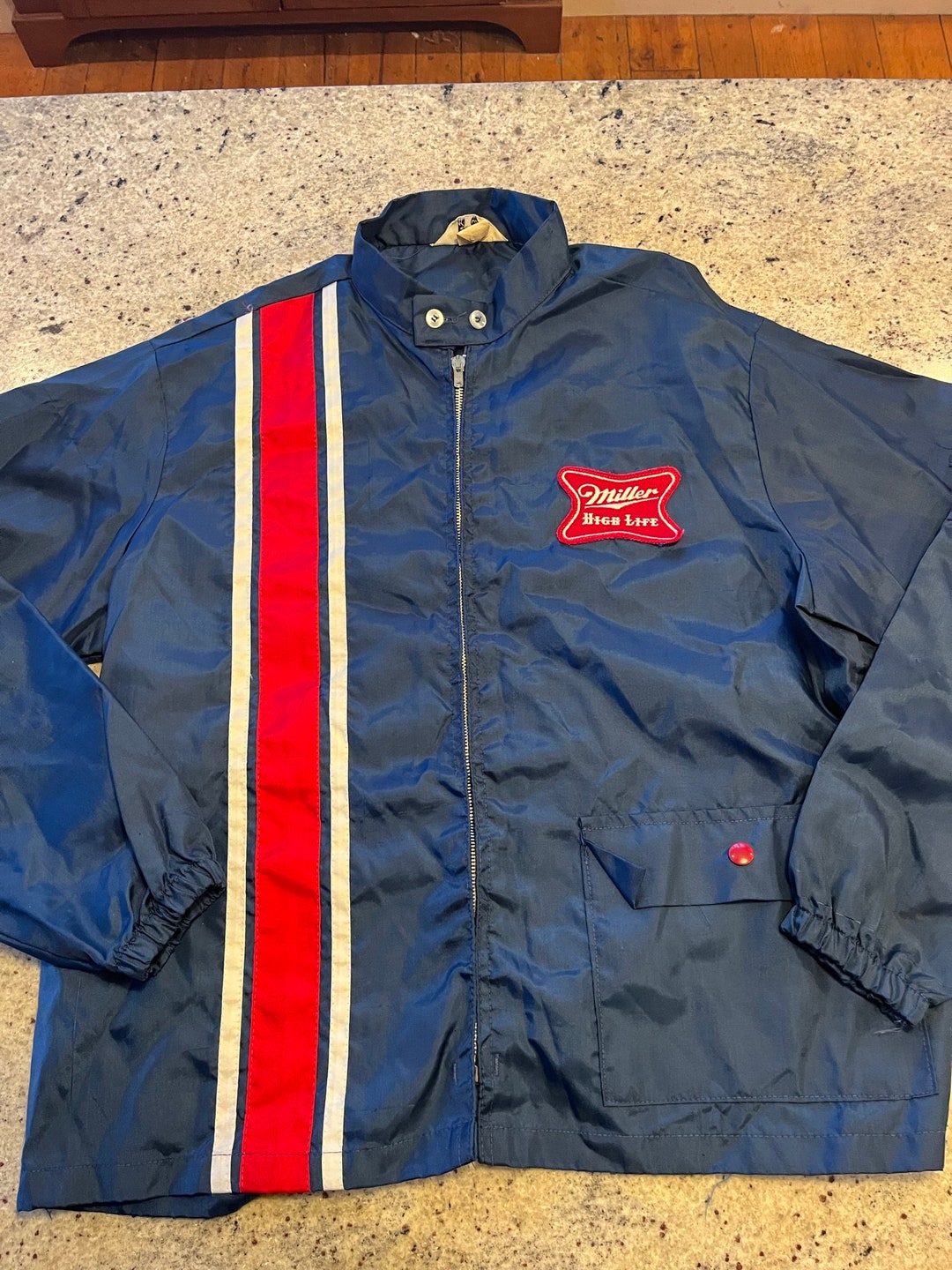 Vintage Miller High Life Beer Windbreaker Jacket Size Large / XL Double ...