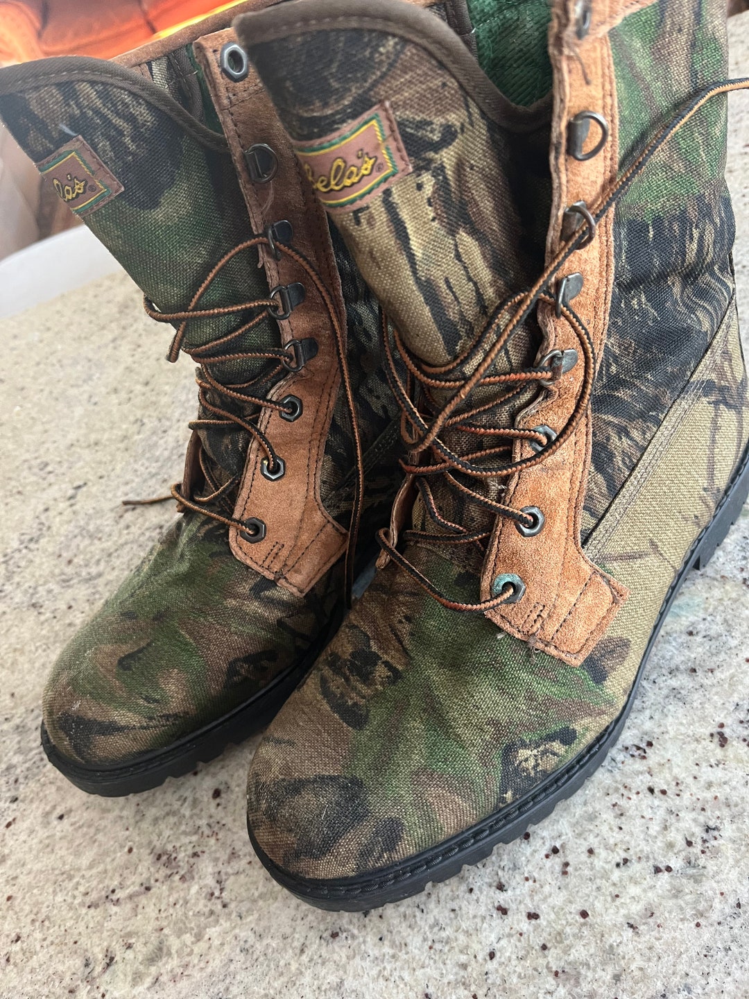 Vintage Cabelas Realtree Camo Hunting Boots Gore-tex Brown Suede ...