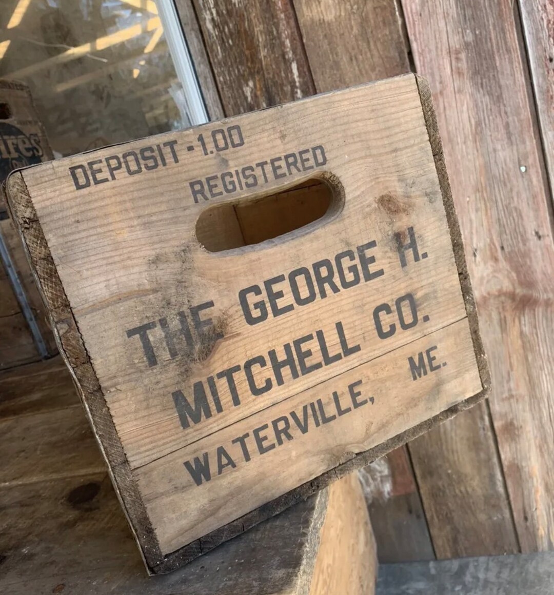 Antique Old Nesbitts California Orange Soda Wood Crate Box Waterville ...