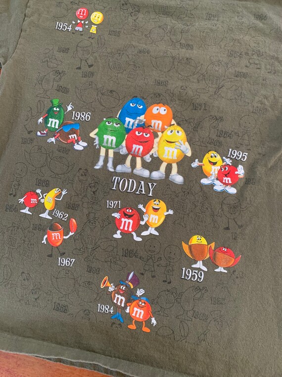 Vintage M & Ms History T Shirt Awesome Graphics Size … - Gem