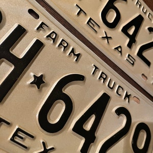 Pair of Vintage 1973 Texas Farm Truck License Plates NOS Quality ...