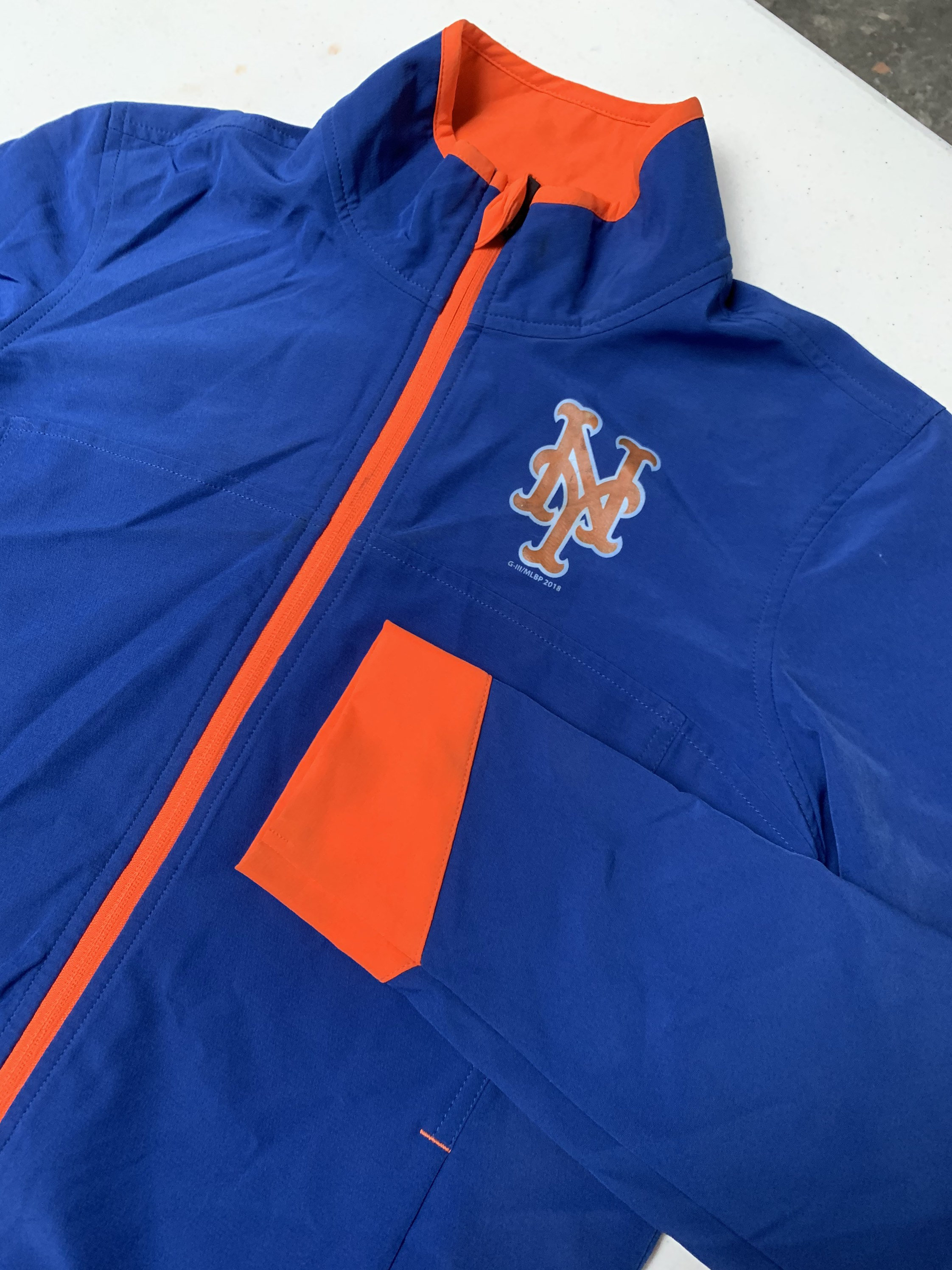 New York Mets Windbreaker Full Zip Jacket Size Small EUC - Etsy