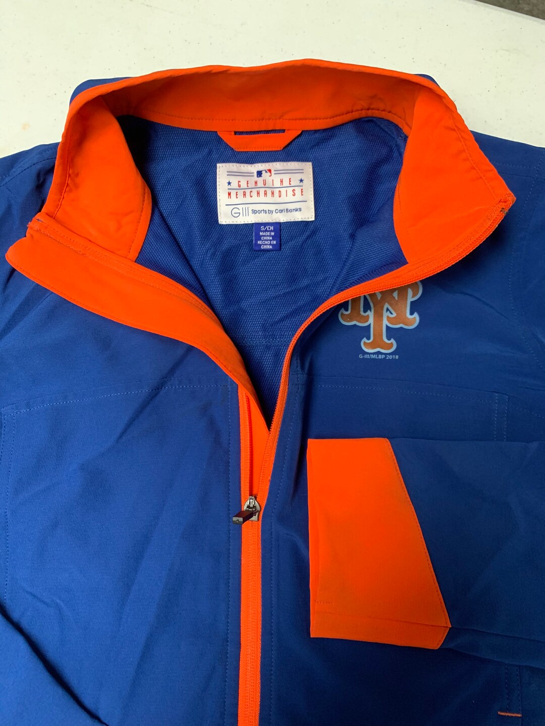New York Mets Windbreaker Full Zip Jacket Size Small EUC Excellent ...
