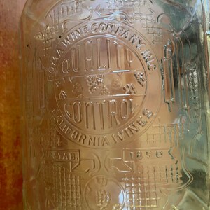 Vintage Roma Wine 1 Gallon Bottle Embossed California Wines Established ...
