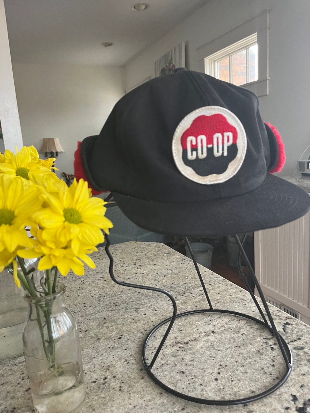 Vintage 70s 80s Co-op Hat Cap With Ear Flaps Quality Embroidered Logo ...