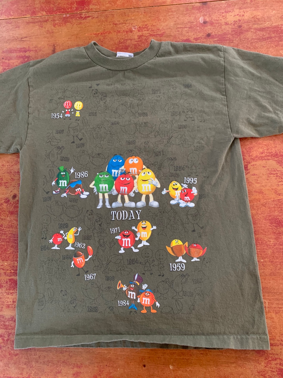 Vintage M & Ms History T Shirt Awesome Graphics Size Medium - Etsy