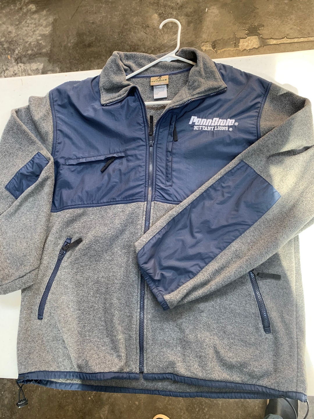 Vintage Penn State Reebok Fleece Nylon Jacket Large Quality Full Zip ...