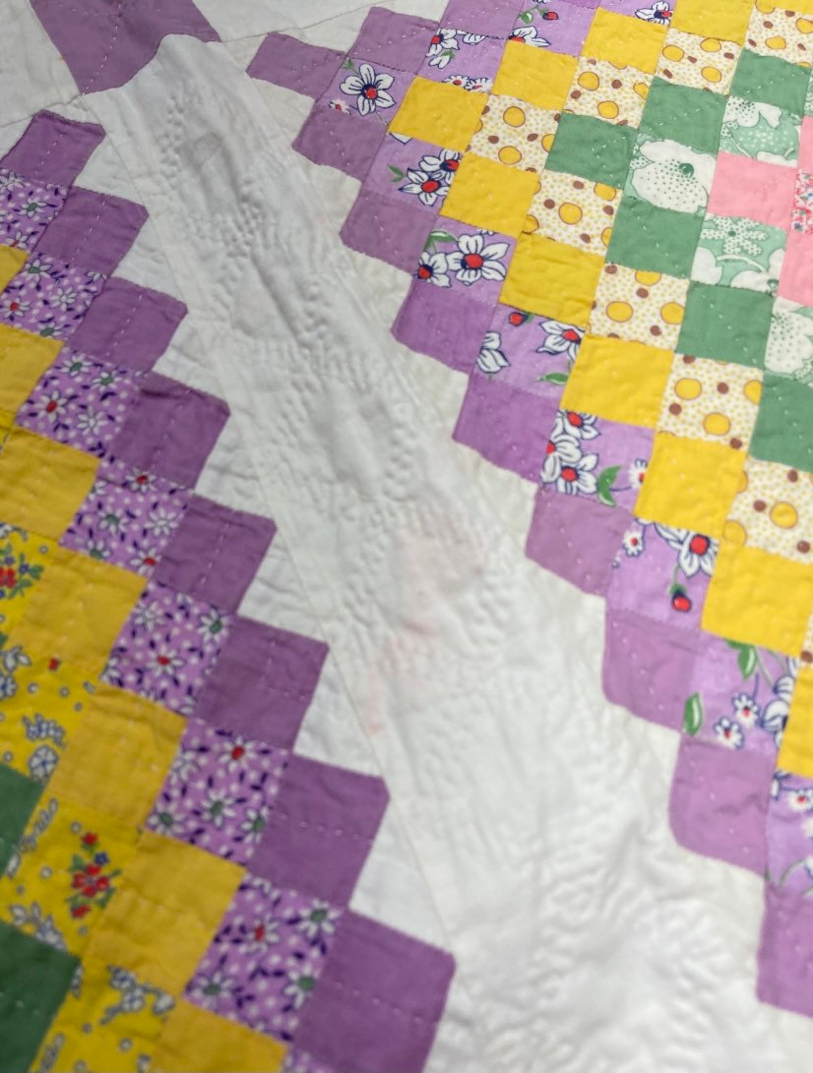 Vintage 1930s Hand Made Philadelphia Pavement Pattern Lavender | Etsy