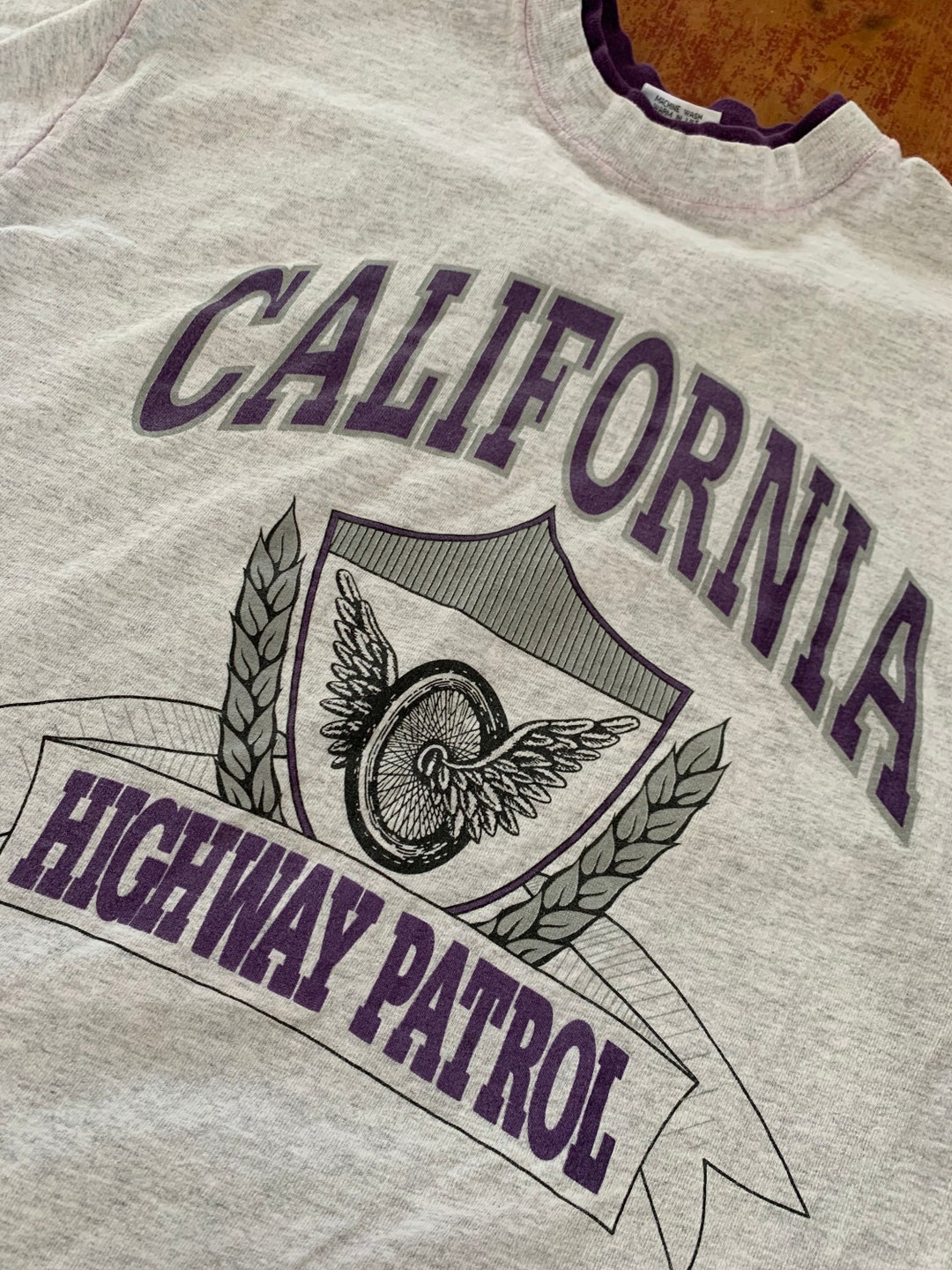 Vintage California Highway Patrol T Shirt Size Large Made in USA Chips ...