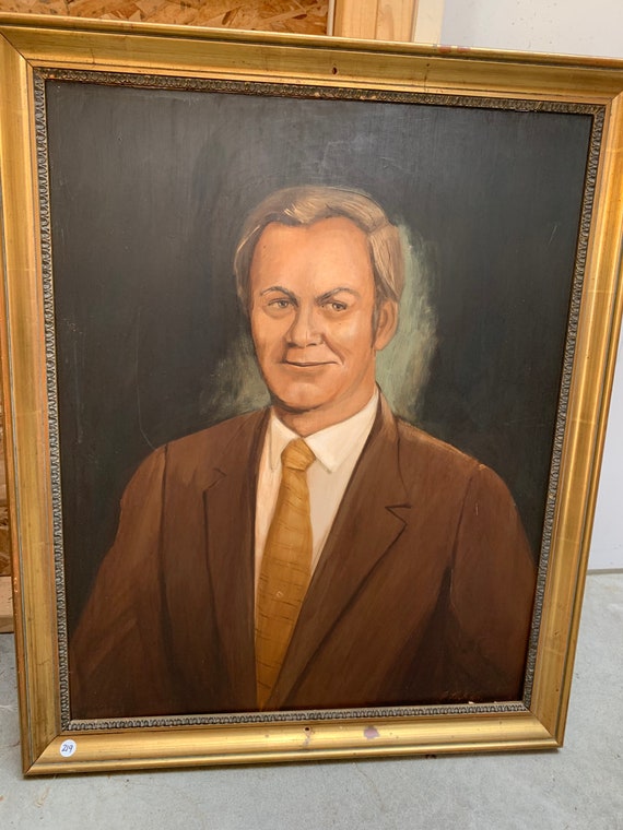 Arthur G Hansen Oil on Board Portrait Painting Purdue - Etsy