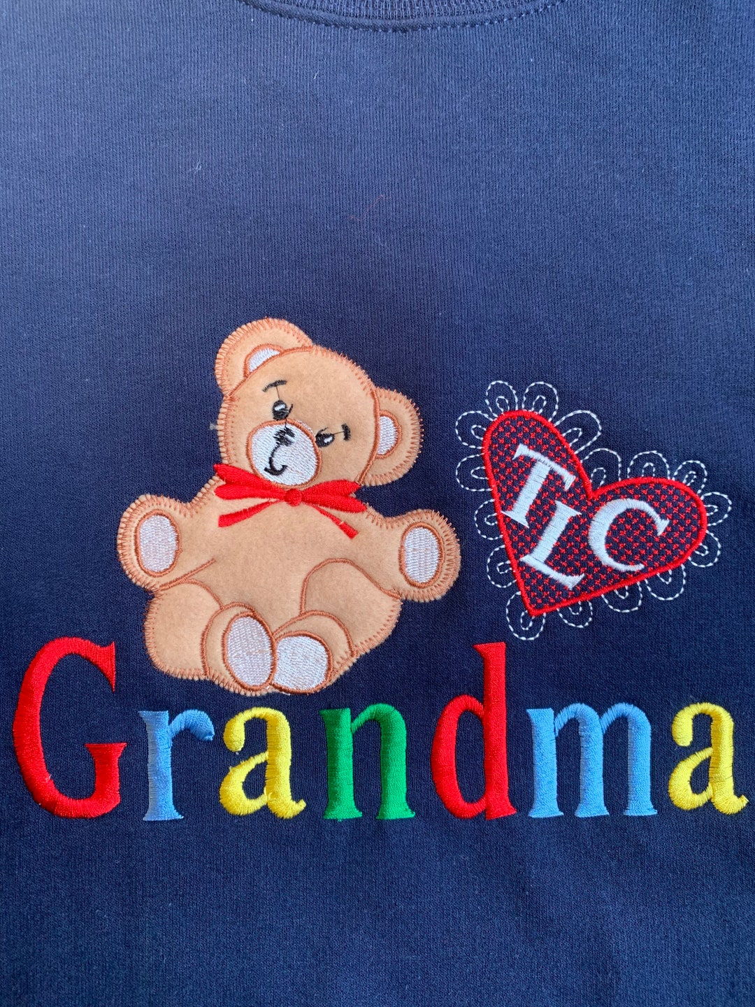 Vintage Grandma TLC Teddy Bear Crewneck Sweatshirt Size XL High Quality ...
