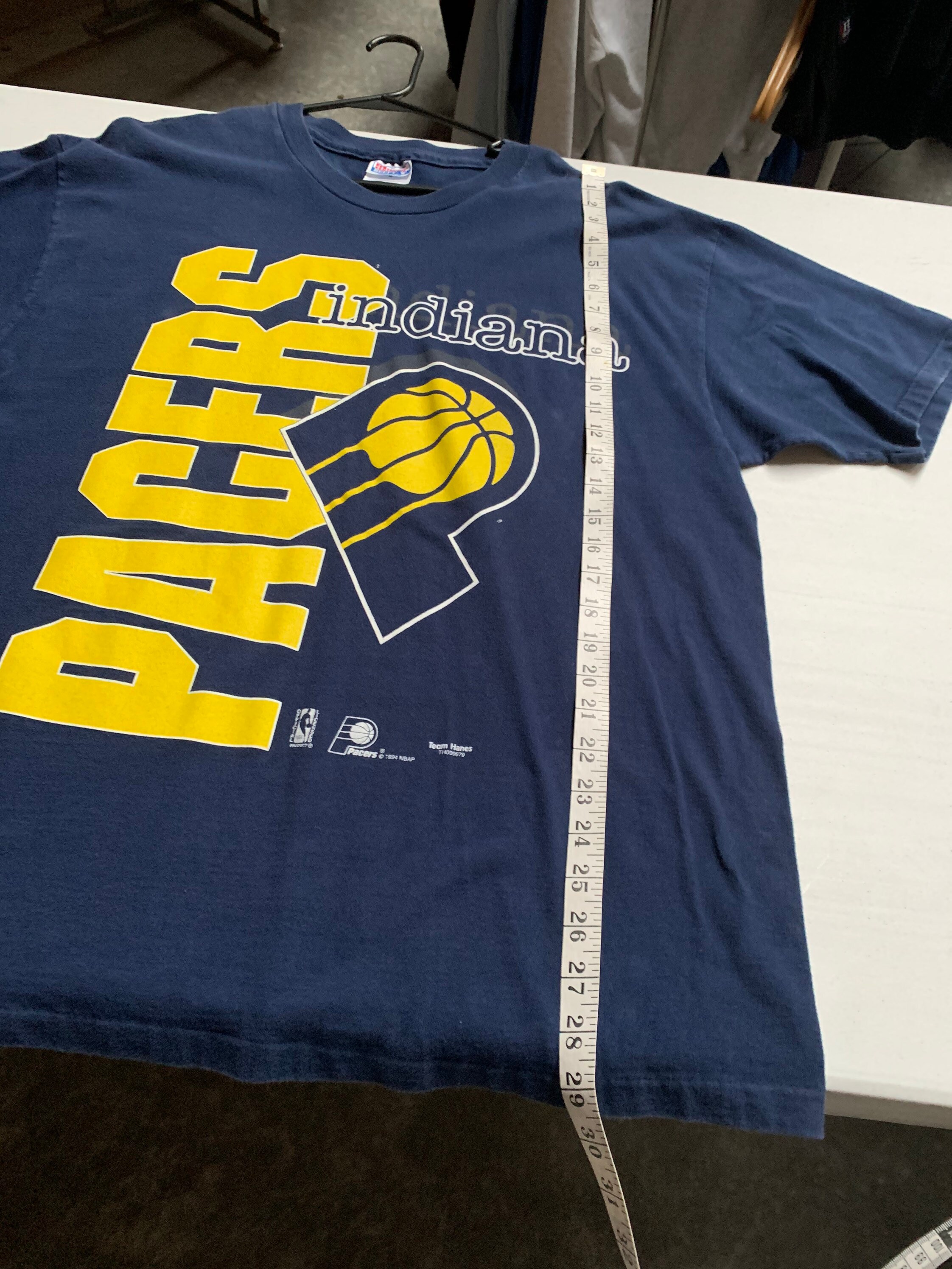 Vintage Indiana Pacers T Shirt Quality Made in USA Huge Letters Logo ...