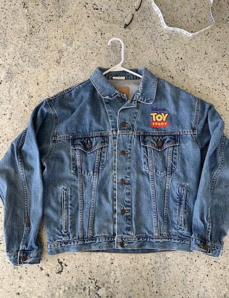 RARE Vintage 1995 Disney Toy Story Movie Denim Jacket Size Medium ...