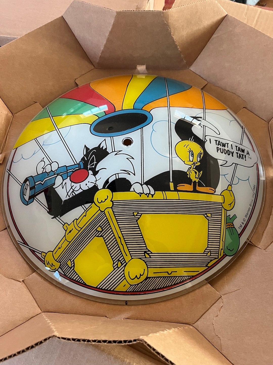Vintage 1980s Looney Tunes Light Fixture Sylvester & Tweety Bird New in ...