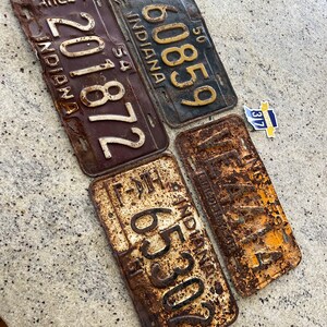 Vintage Lot of Four 1950s Indiana Car & Truck Trailer License Plates - Etsy