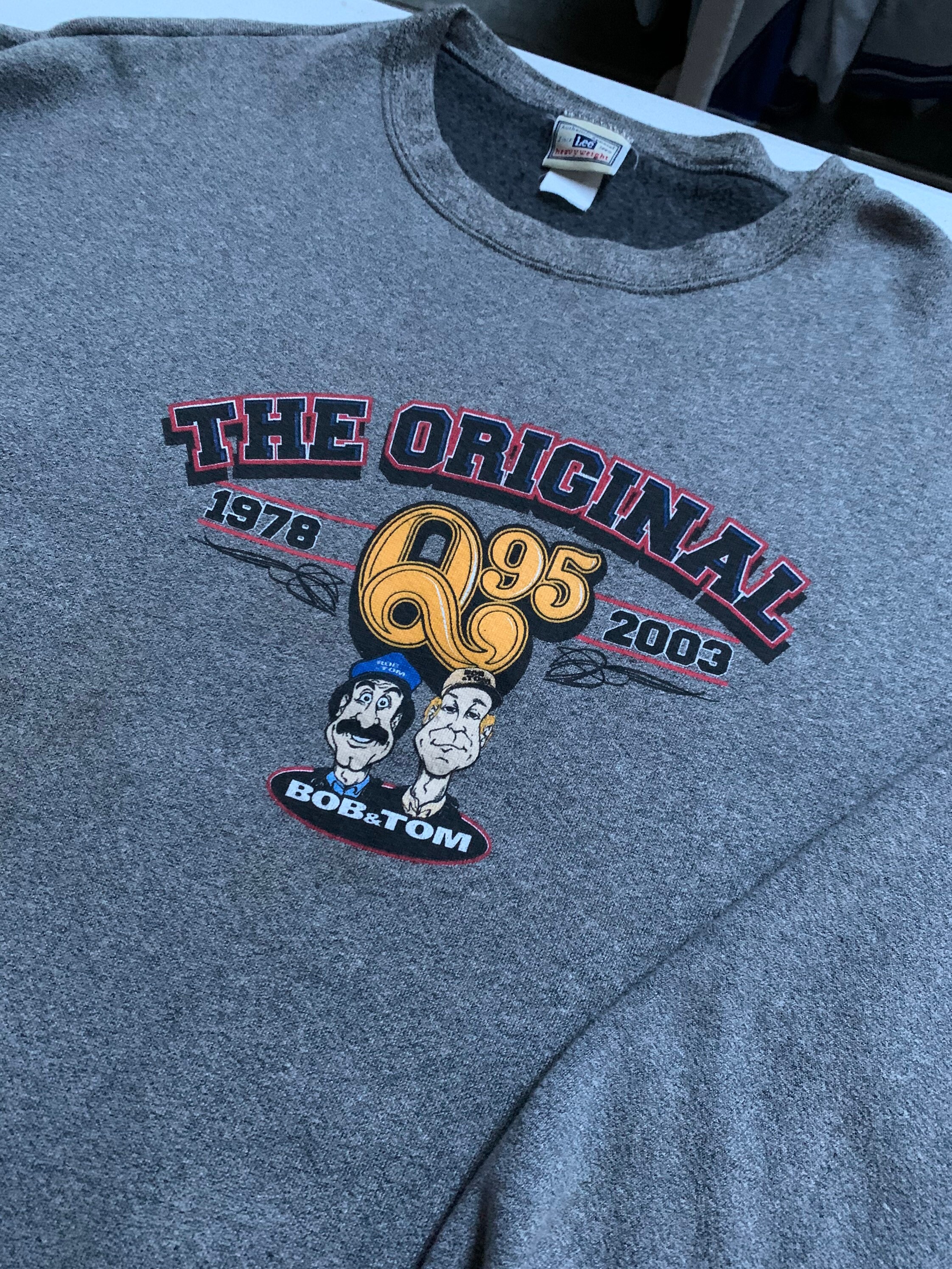 Vintage Bob & Tom Q95 Rock Radio Silver Anniversary Crewneck | Etsy