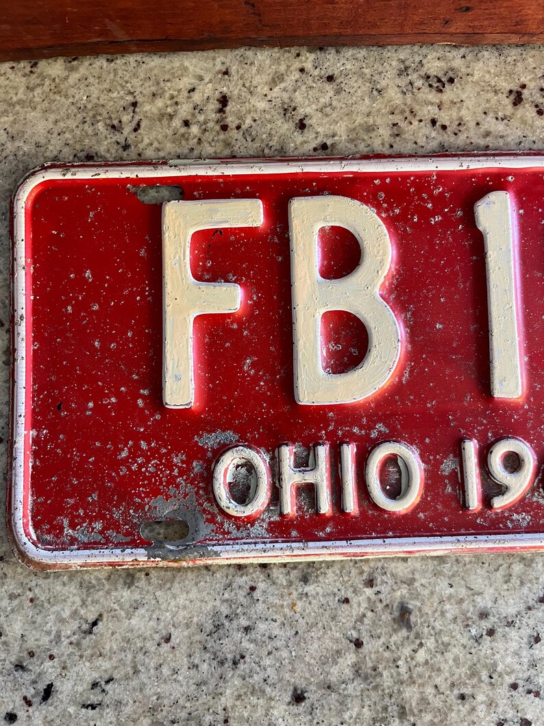 Vintage 1966 Ohio License Plate FB 19 Quality Embossed Steel - Etsy
