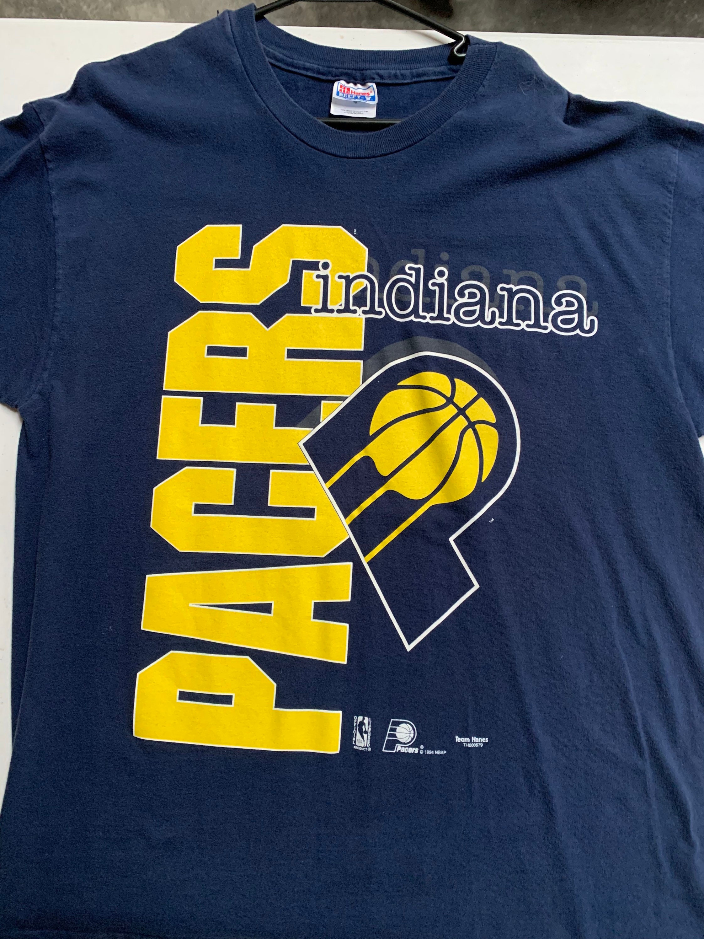Vintage Indiana Pacers T Shirt Quality Made in USA Huge Letters Logo ...