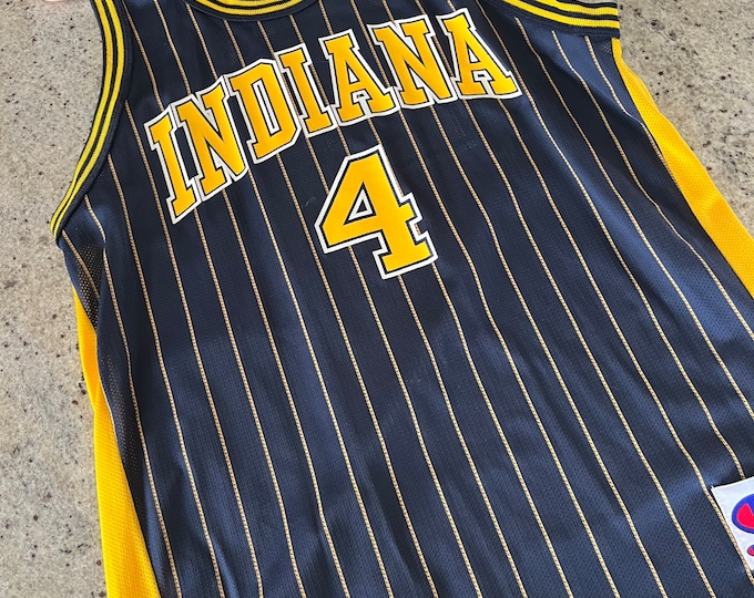 Vintage 90s Indiana Pacers Travis Best Champion Brand Jersey # 4 Size ...