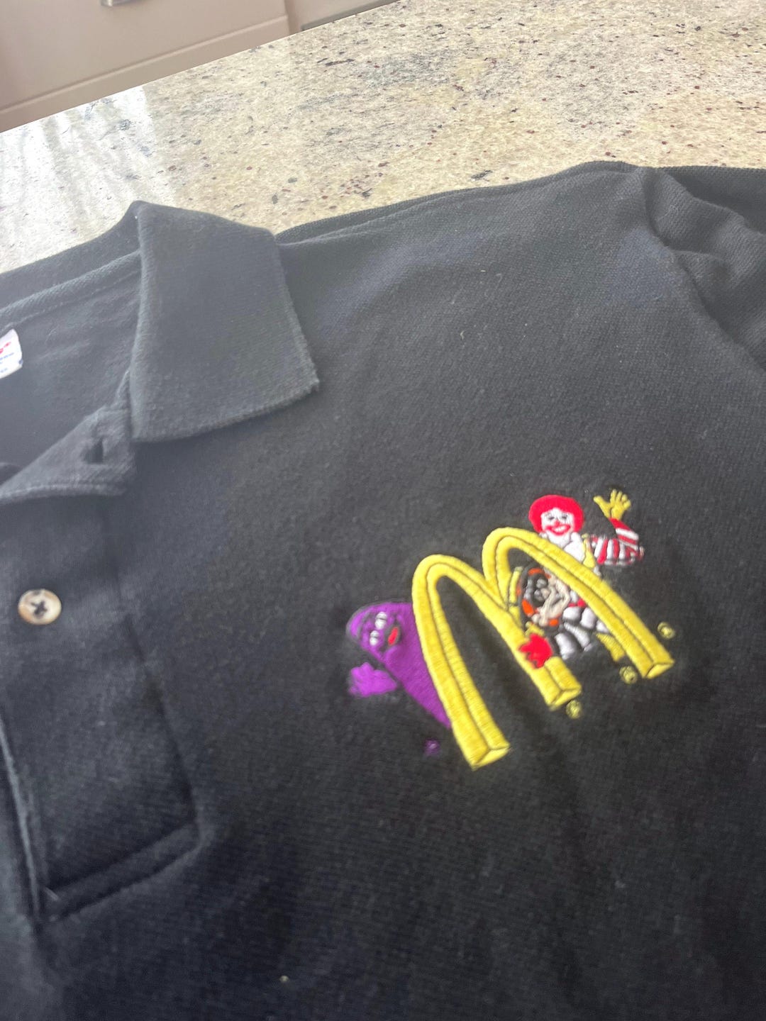 Vintage Mcdonalds Grimace Ronald Mcdonald Hamburglar Polo Shirt Size ...