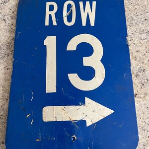 Vintage Row 13 Street Sign Blue & White Quality Heavy Metal 18” X 12 ...