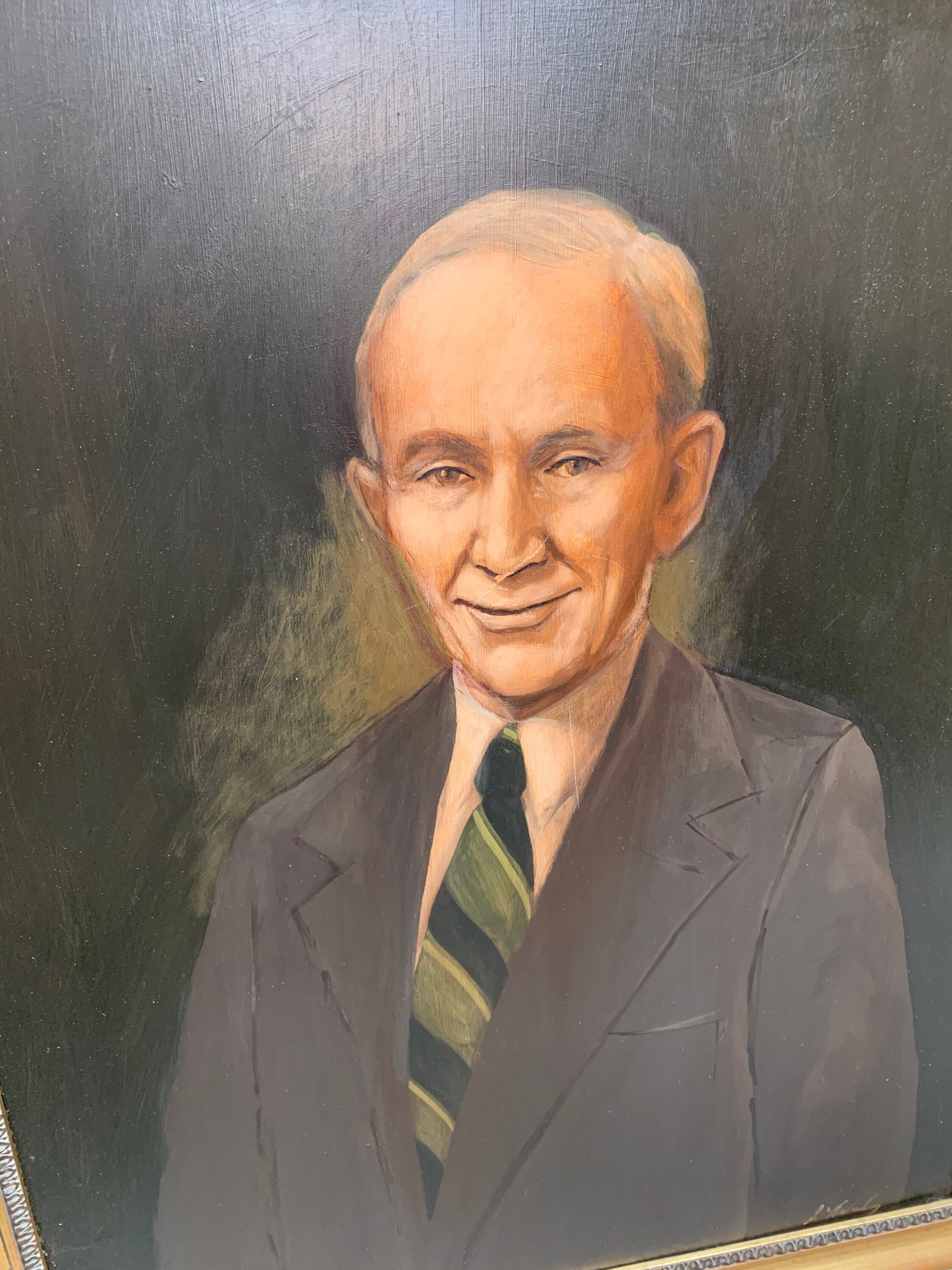 John T Mccutcheon Oil on Board Portrait Painting Purdue Alum Sigma Chi ...