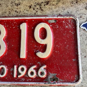 Vintage 1966 Ohio License Plate FB 19 Quality Embossed Steel - Etsy
