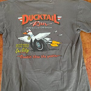 Ducktail Run Gas City Indiana 2010 Car Hot Rod Show T Shirt Size Large ...