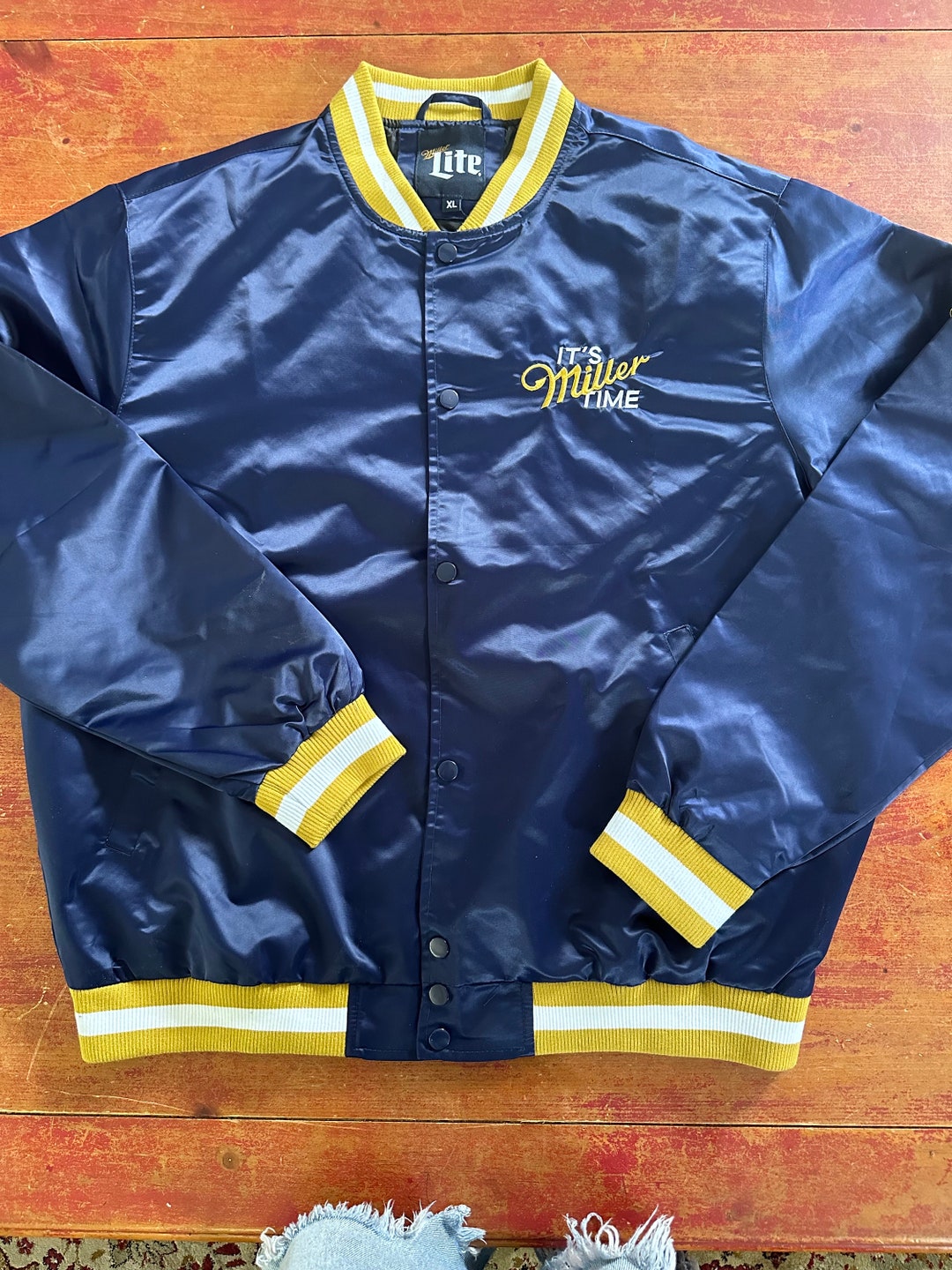 It’s Miller Time Beer Bomber Jacket Size XL Extra Large Quality ...
