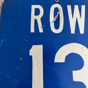 Vintage Row 13 Street Sign Blue & White Quality Heavy Metal 18” X 12 ...