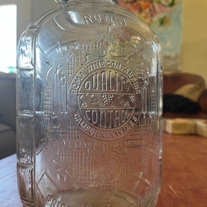 Vintage Roma Wine 1 Gallon Bottle Embossed California Wines Established ...