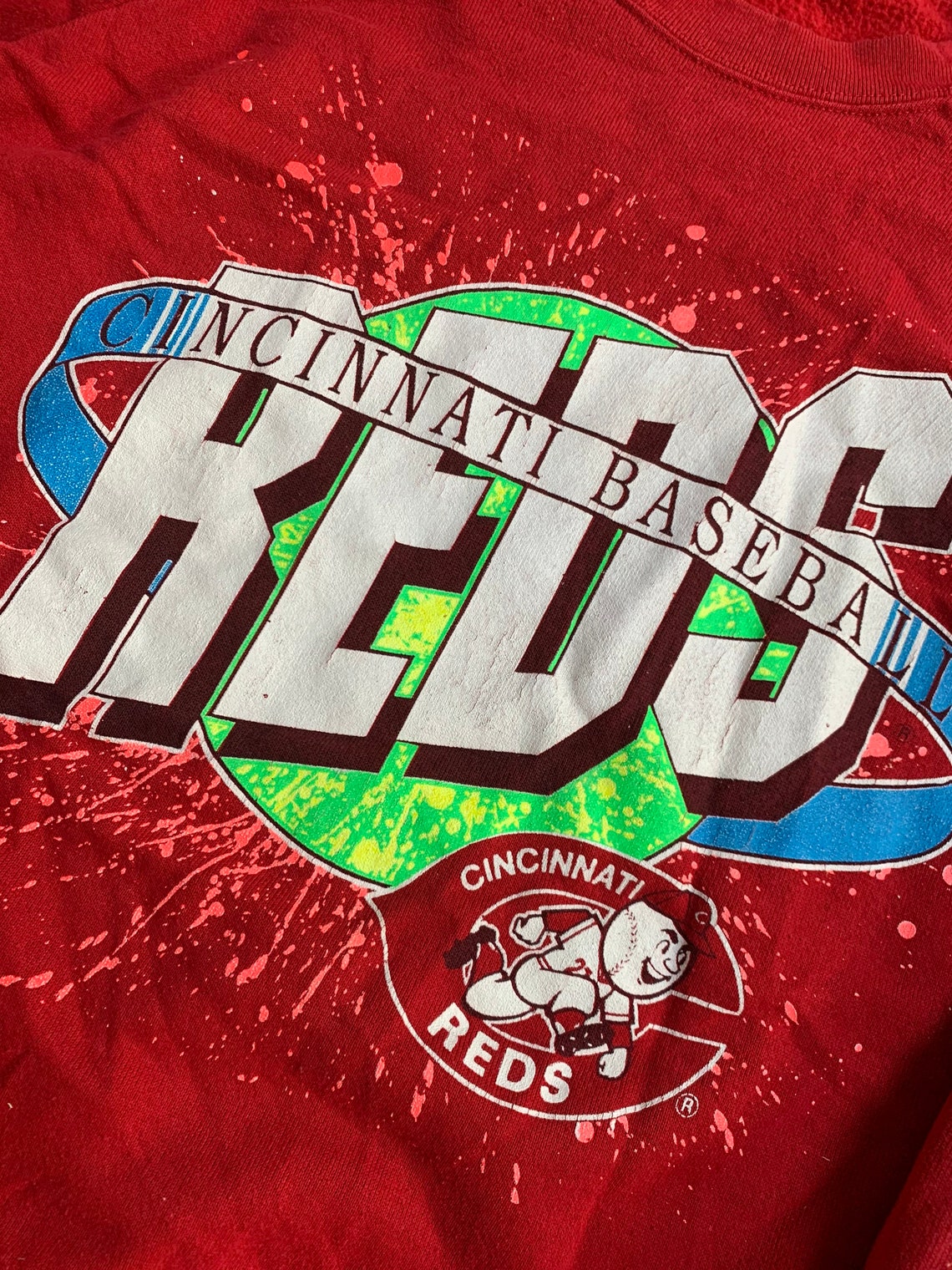 Vintage Cincinnati Reds Baseball Crewneck Sweatshirt Size XL Awesome ...
