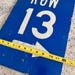 Vintage Row 13 Street Sign Blue & White Quality Heavy Metal 18” X 12 ...