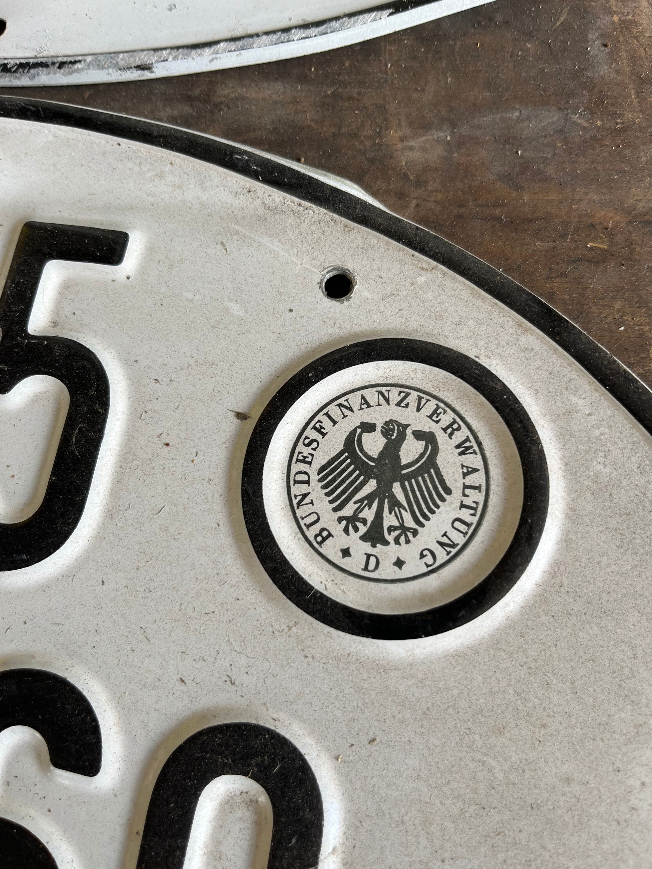 Vintage Pair German Oval License Plates Matching Pair of 885 - Etsy