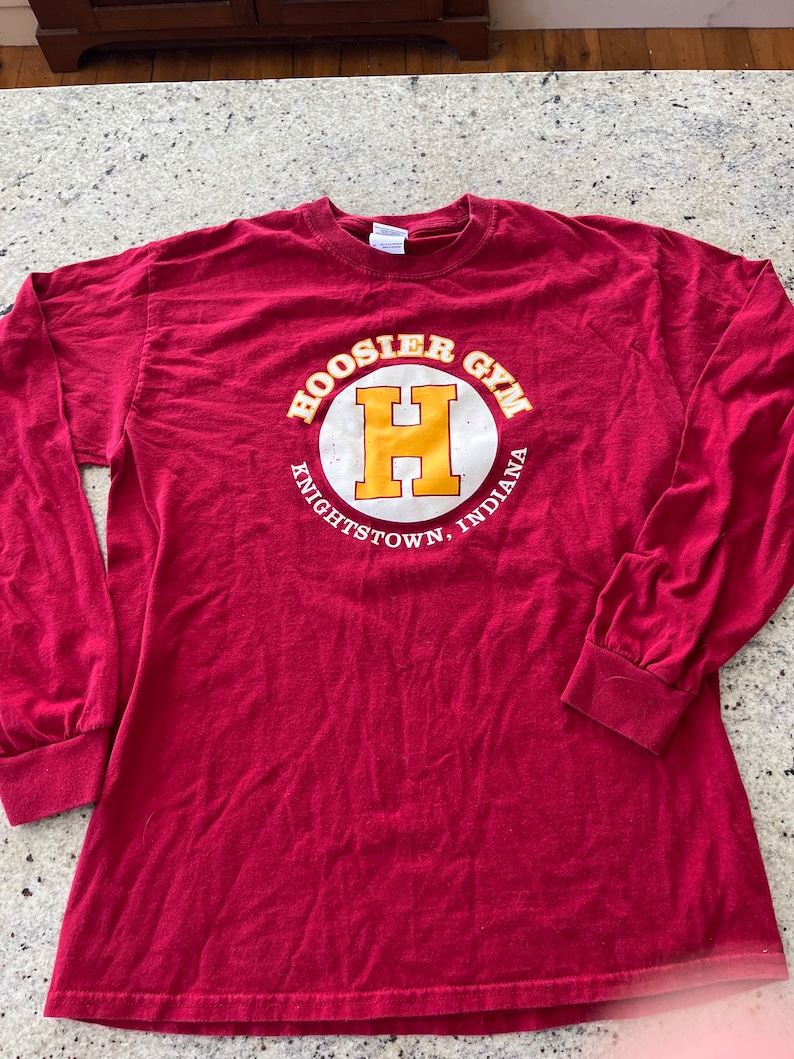 Vintage Hoosier Gym Knightstown Indiana T Shirt Long Sleeve Size Medium ...