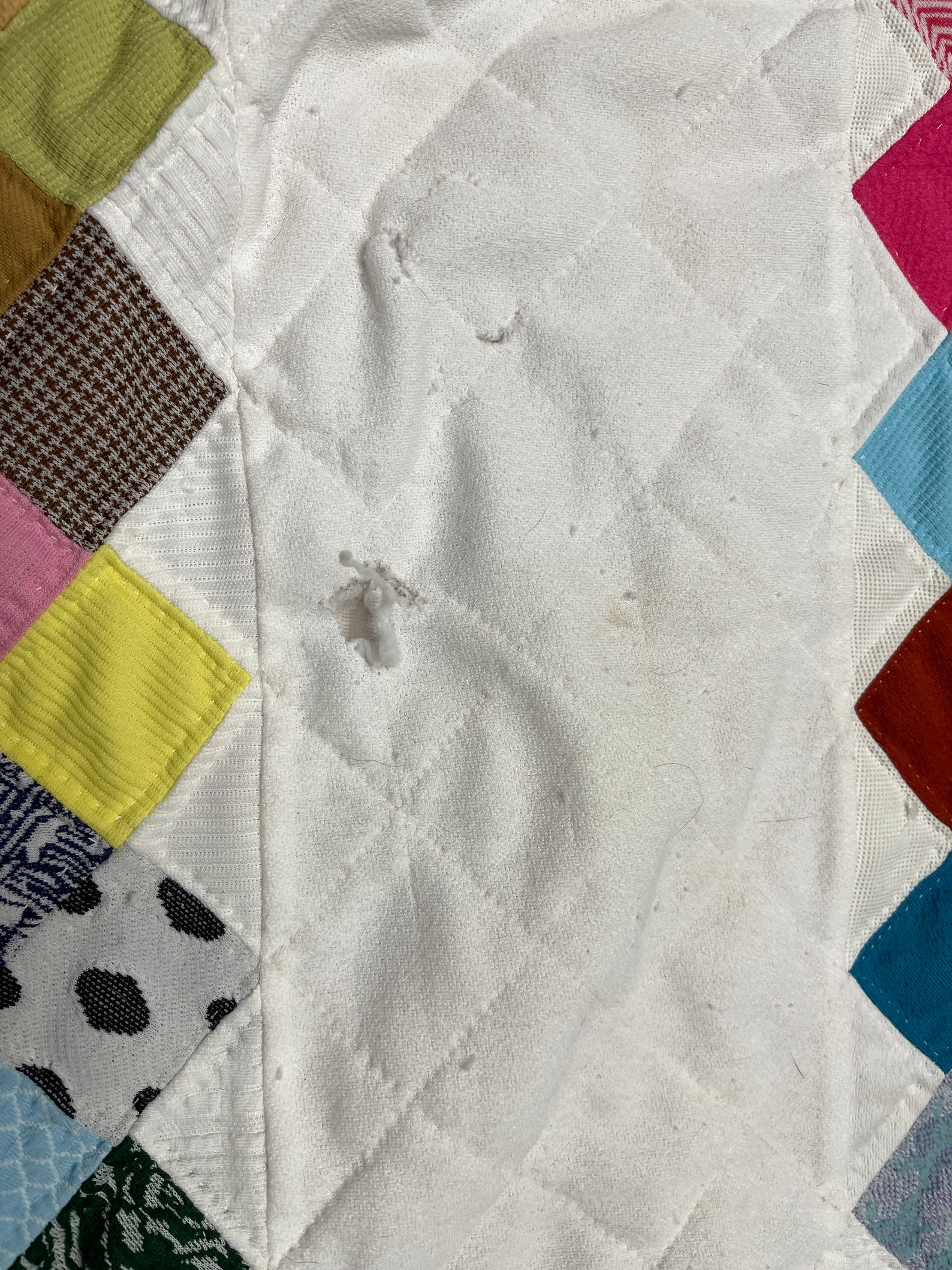 Vintage Handmade Boston Commons Pattern Quilt Multi-color Squares 82 X ...