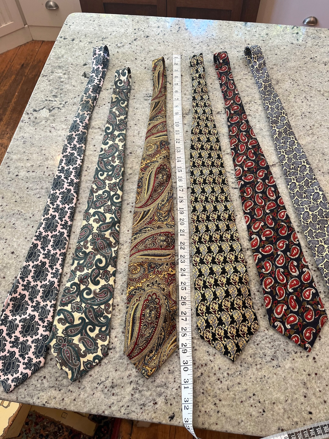 Vintage Lot of Six 80s 90s Silk Paisley Neckties Ties Aigner Dior ...