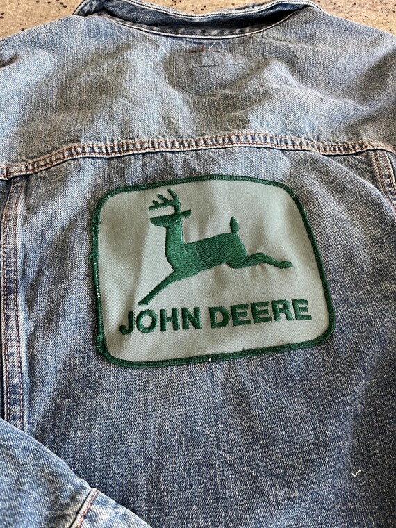 Vintage John Deere Denim Jacket Double Sided Quality … - Gem