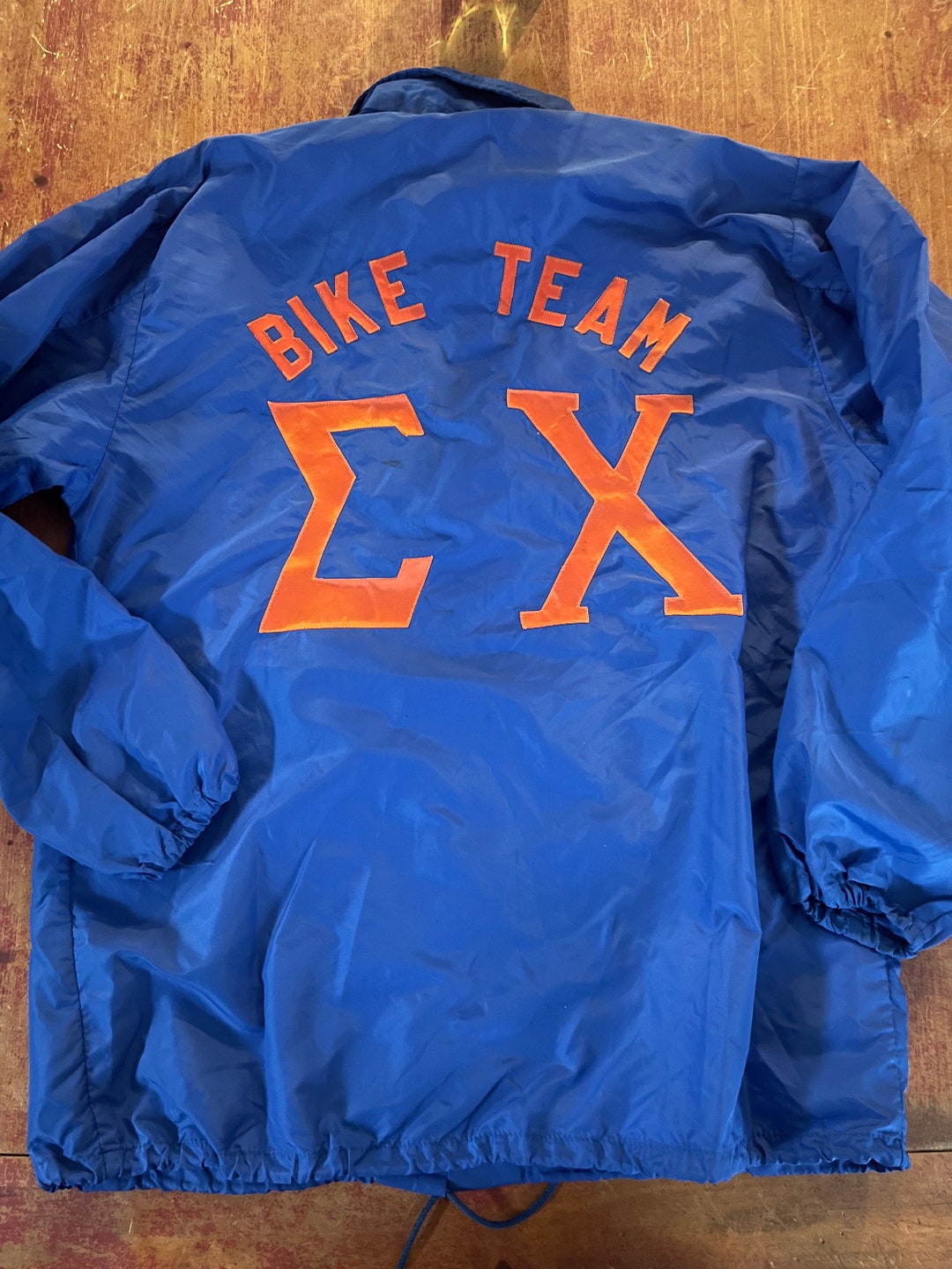 Vintage 70s 80s Indiana University Sigma Chi Bike Team Nylon Jacket ...