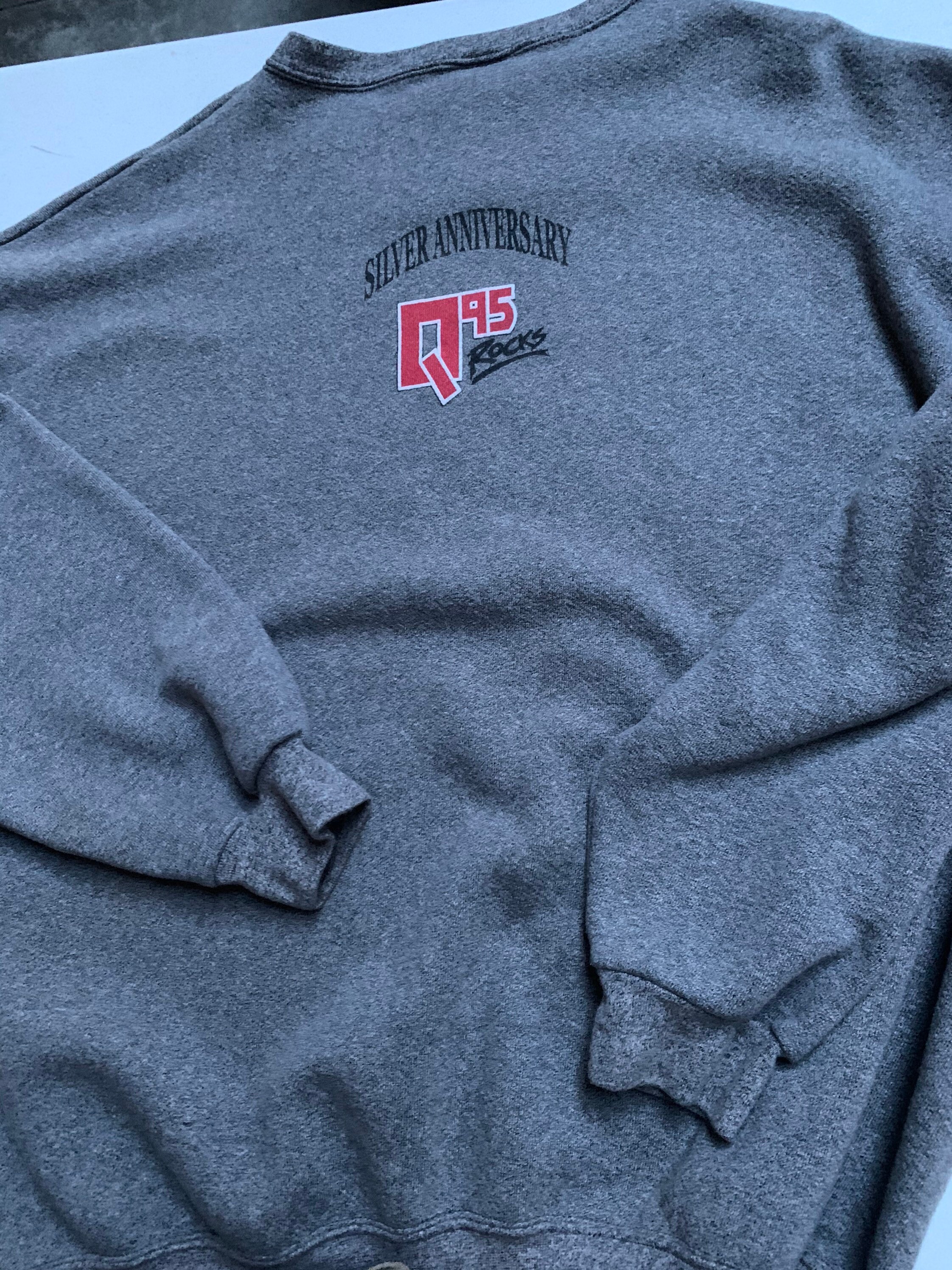 Vintage Bob & Tom Q95 Rock Radio Silver Anniversary Crewneck | Etsy