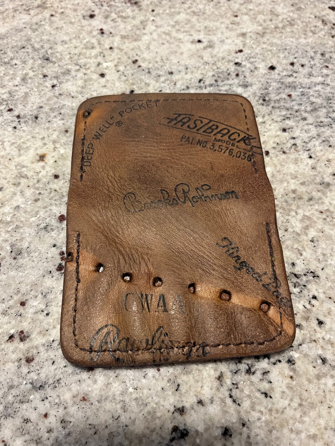 Vintage Brooks Robinson Leather Card Case Wallet Cash Credit Cards ...