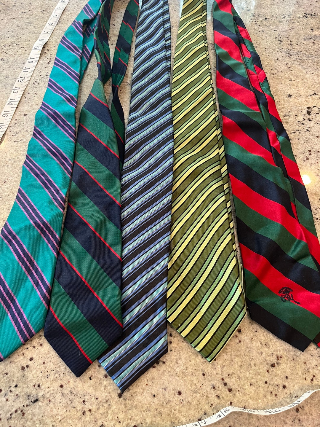 Lot of 5 Striped 80s 90s Silk Neckties Ties Countess Mara Italy USA - Etsy