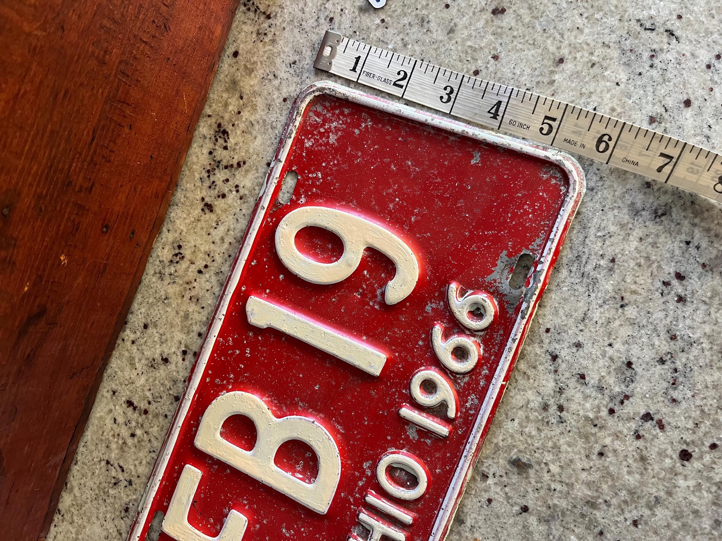 Vintage 1966 Ohio License Plate FB 19 Quality Embossed Steel - Etsy